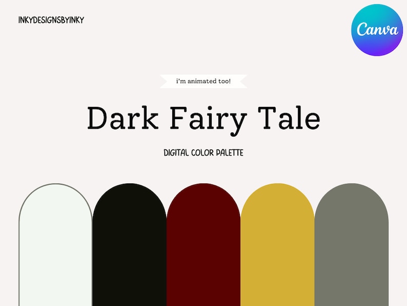 Deluxe Color Palette Brand Palette Editable in Canva Hex Codes Dark ...