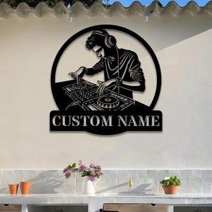 Personalized DJ Metal Sign With Led Lights, Christmas Gifts for DJ ...