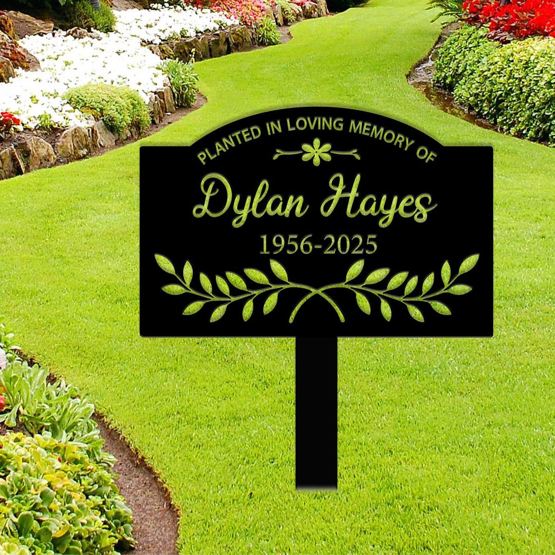 Custom Memorial Tree Sign With Stake, Personalized Tree Metal Garden ...