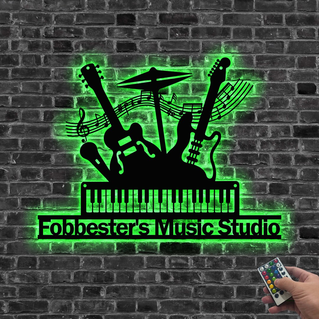 Personalized Musical Instruments Metal Sign,custom Music Room Decor ...