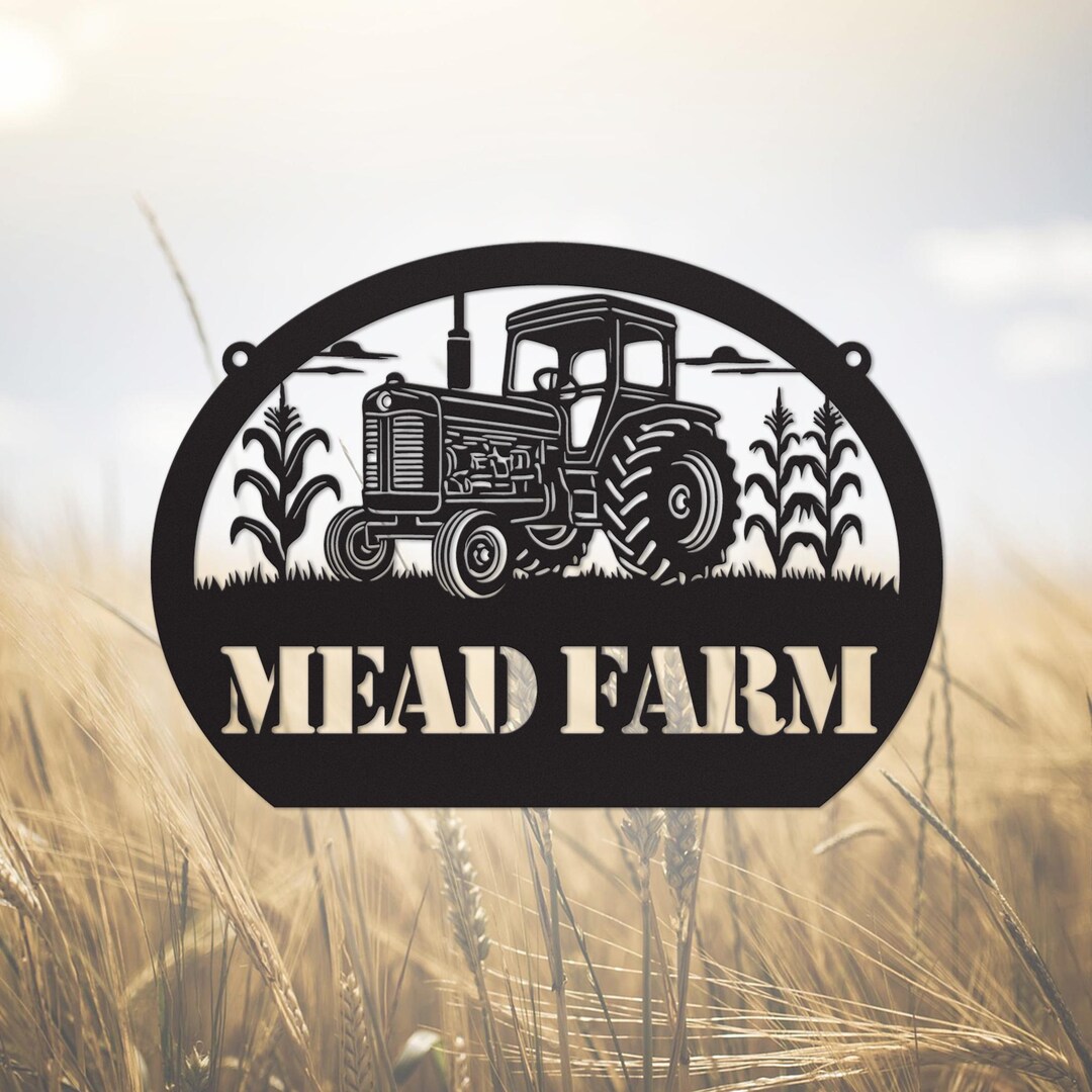 Custom Tractor Name Sign, Metal Farmhouse Sign,outdoor Decor ...