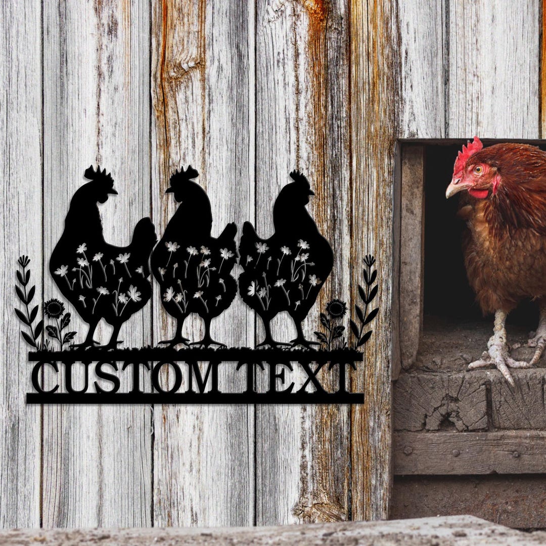 Custom Chicken Coop Sign,hen House Sign,hen House Decor,personalized ...