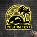 Custom Palm Tree Sign,metal Beach House Sign,personalized Beach Sign ...
