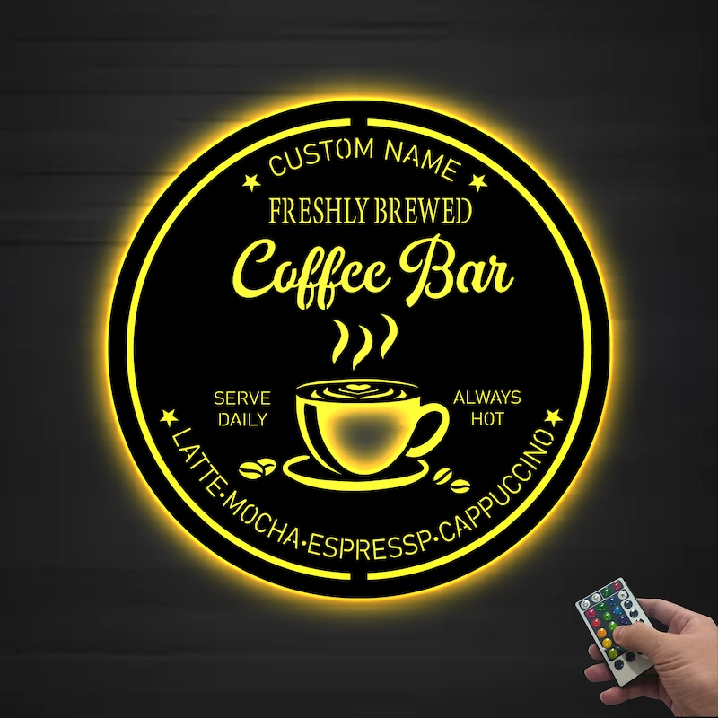 Light up Coffee Sign - Etsy