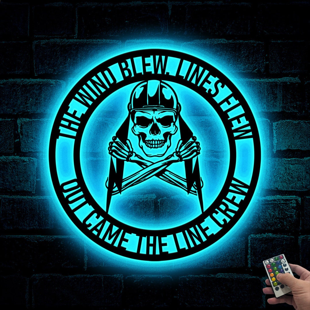 Personalized Lineman Metal Wall Art LED Electrical Lineman Gift Home ...