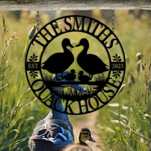 Custom Duck Farm Sign, Custom Quack House Decor, Lake House Metal Sign ...