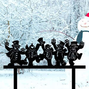 Christmas Snowman Metal Stake, Garden Sign, Christmas Snow Man Metal ...