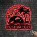 Custom Palm Tree Sign,metal Beach House Sign,personalized Beach Sign ...