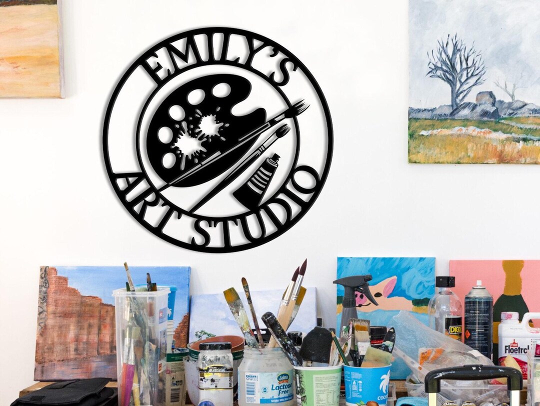 Personalized Art Studio Metal Sign,artist Sign,custompainter Name Sign ...
