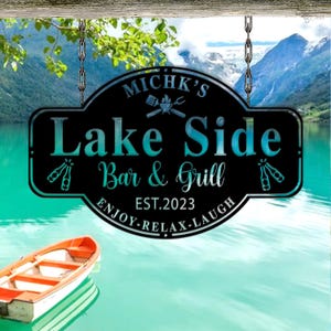 Custom Lake House Sign, Personalized Outdoor Cabin Decor, Lakehouse ...