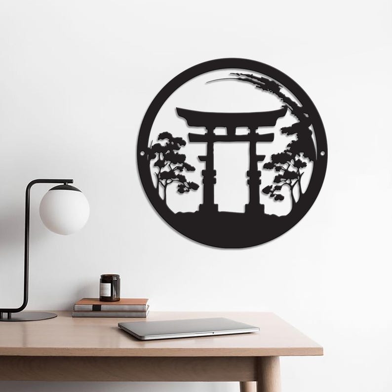 Japanese Metal Art, Torii Gate Metal Wall Art, Tori Gate Metal Sign ...