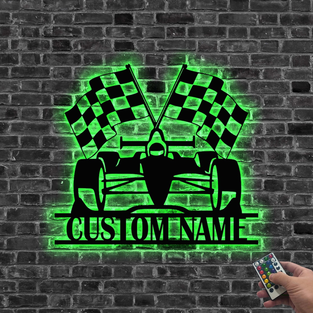 Custom Go Kart Racing Metal Wall Art LED Light,personalized Go Kart ...