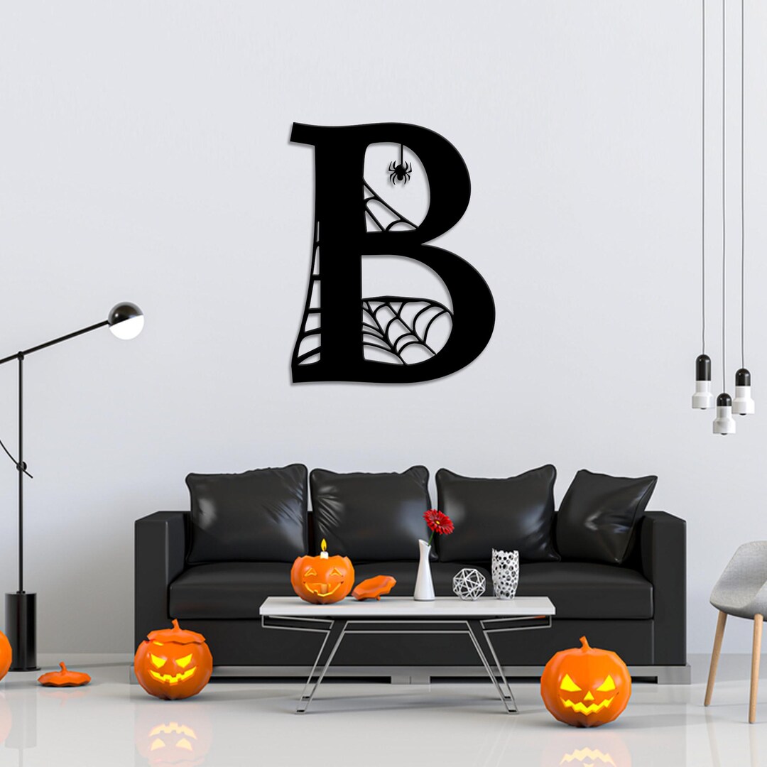 Halloween Alphabet Letters Sign Spooky Monogram Sign Fall Letters With ...