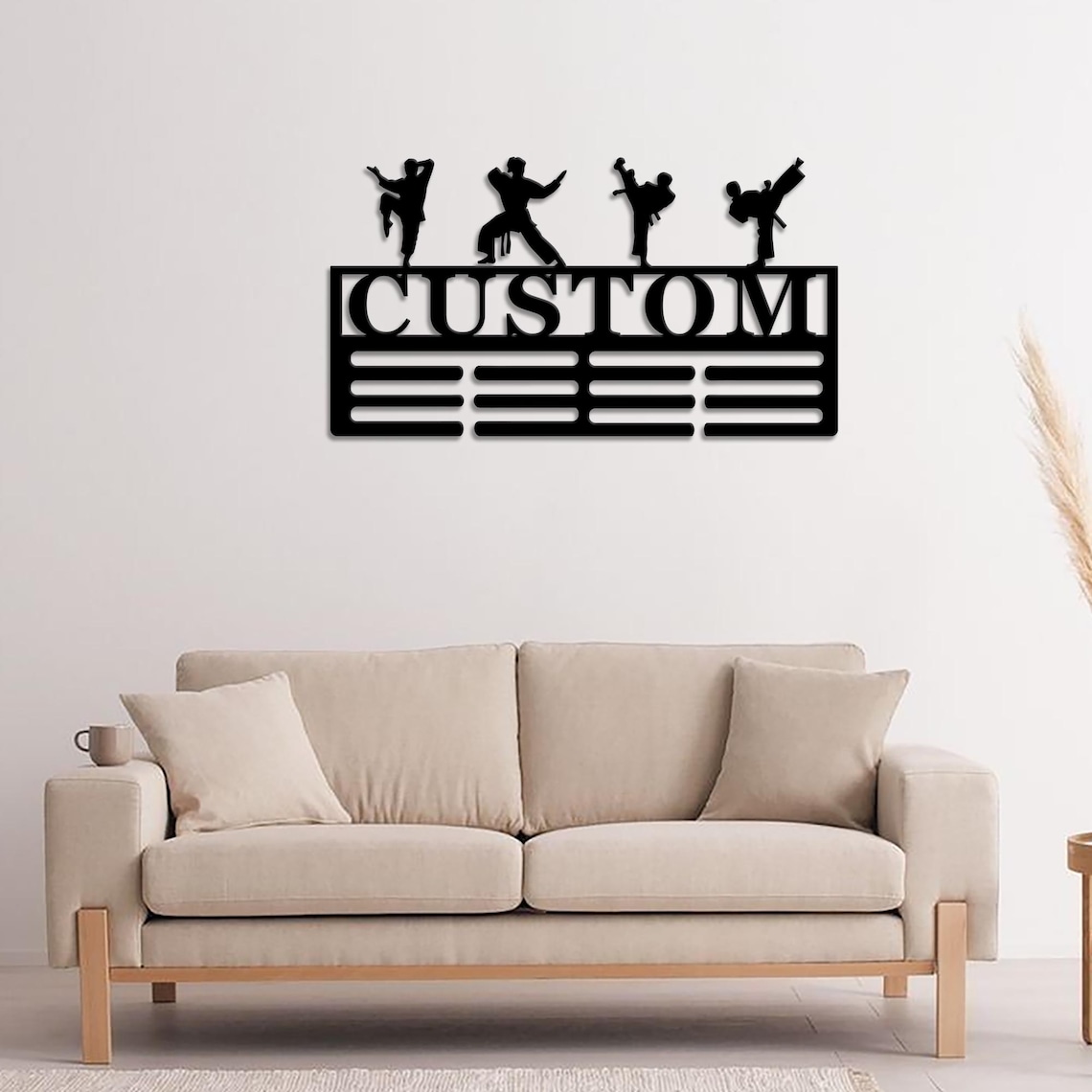 Custom Boy Karate Martial Medal Hangermetal Wall Art LED Light, Metal ...