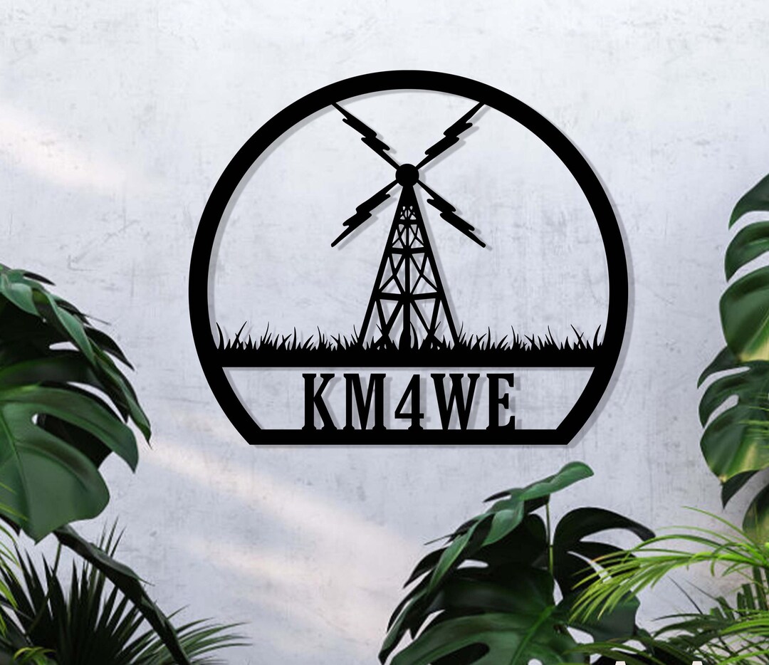 Custom Ham Radio Sign, Metal Wall Art for Operator, Ham Radio Tower ...