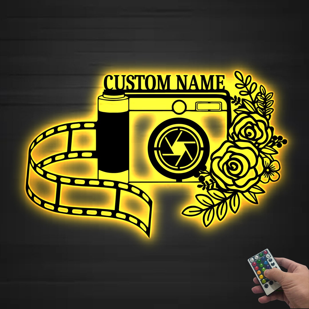 Custom Photographer Metal Sign,photo Studio Decor, Personalized Camera ...