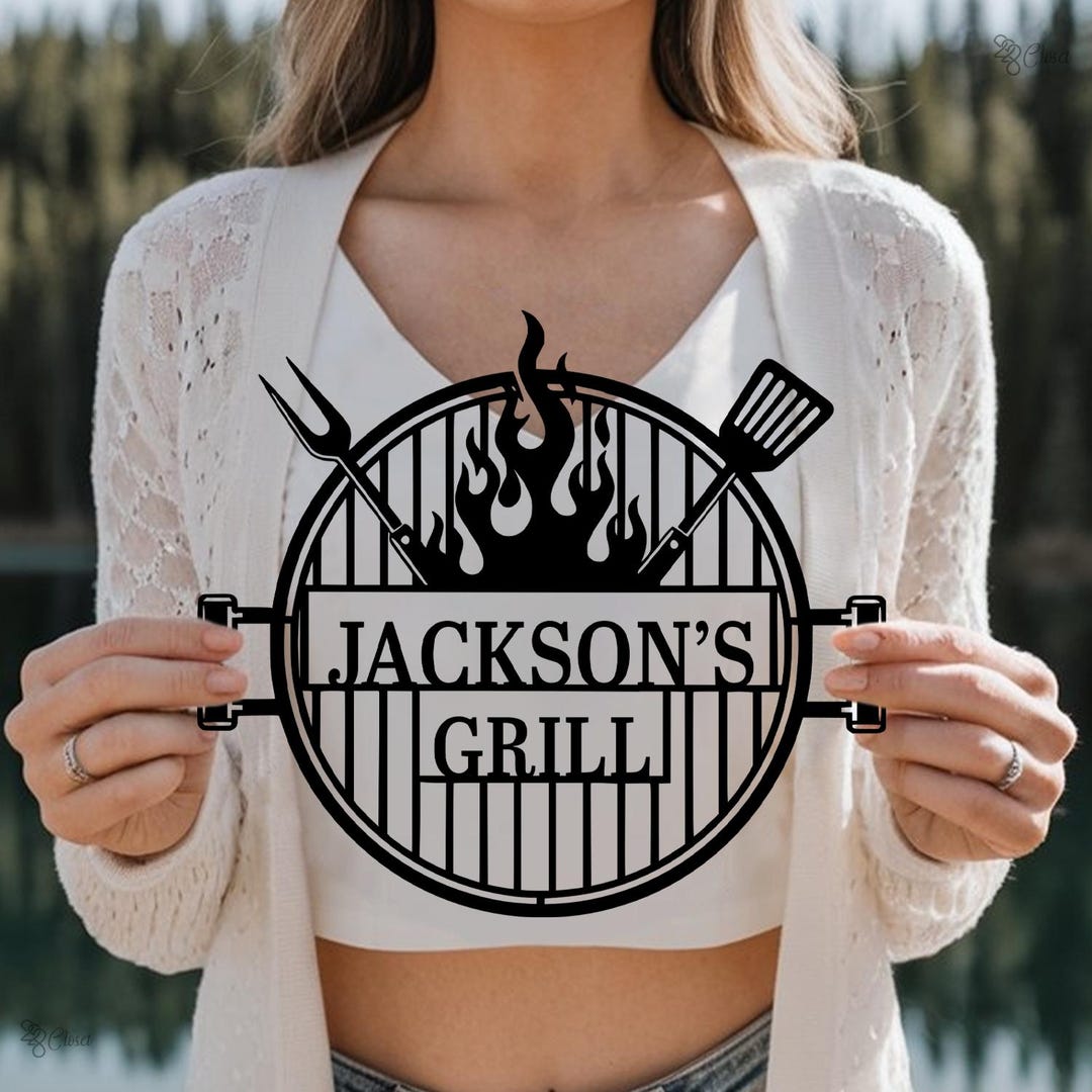 Custom Grill Name Sign, Custom Grill Name Sign, Custom Barbecue Name ...