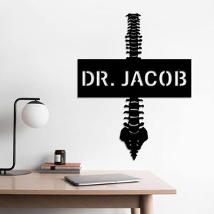 Personalized Chiropractor Metal Wall Art LED Light, Chiropractor Metal ...