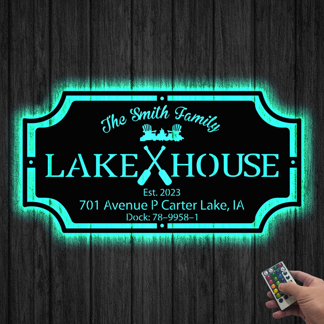 Personalized Lakehouse Sign,cabin Decor,lakehouse Decor,custom Family ...