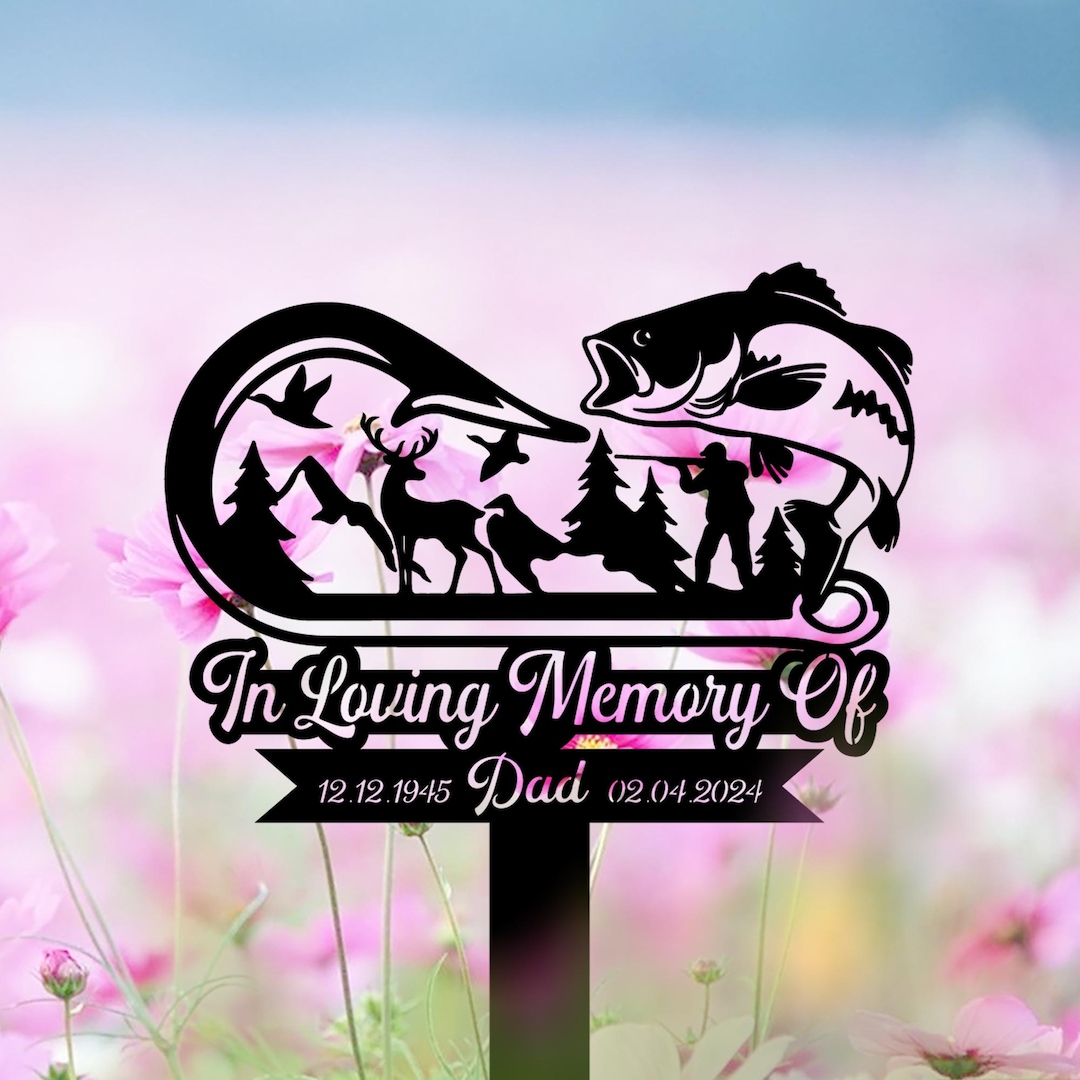 Custom Deer Hunting Memorial Stake, Personalized Hunter Memorial Plaque ...