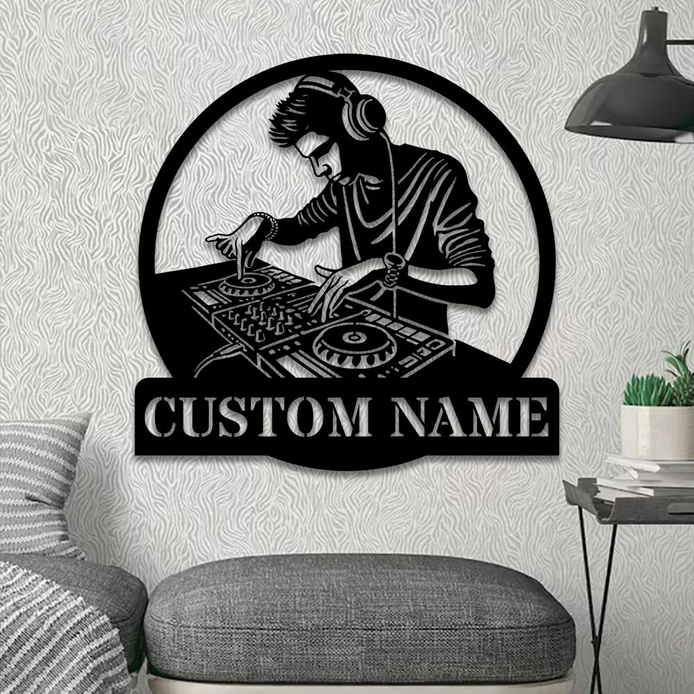 Personalized DJ Metal Sign With Led Lights, Christmas Gifts for DJ ...