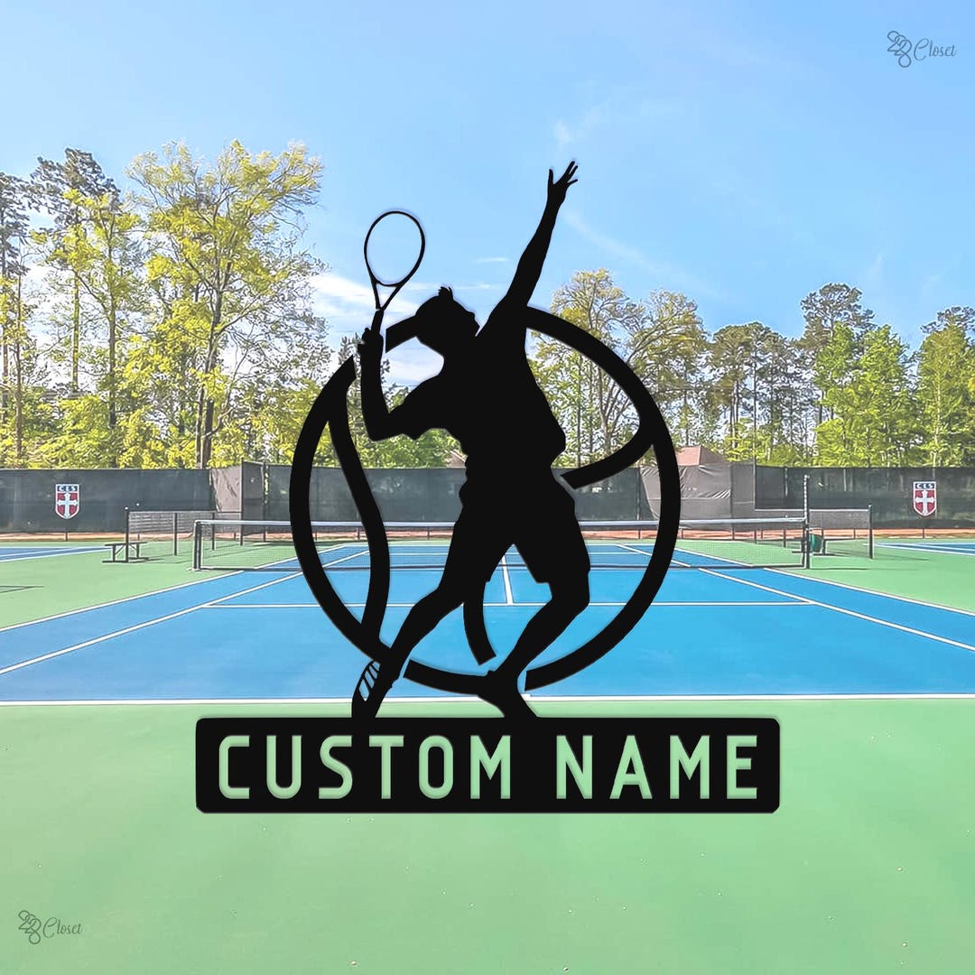 Custom Tennis Player Metal Sign, Gift for Tennis Lover, Coach Athlete ...