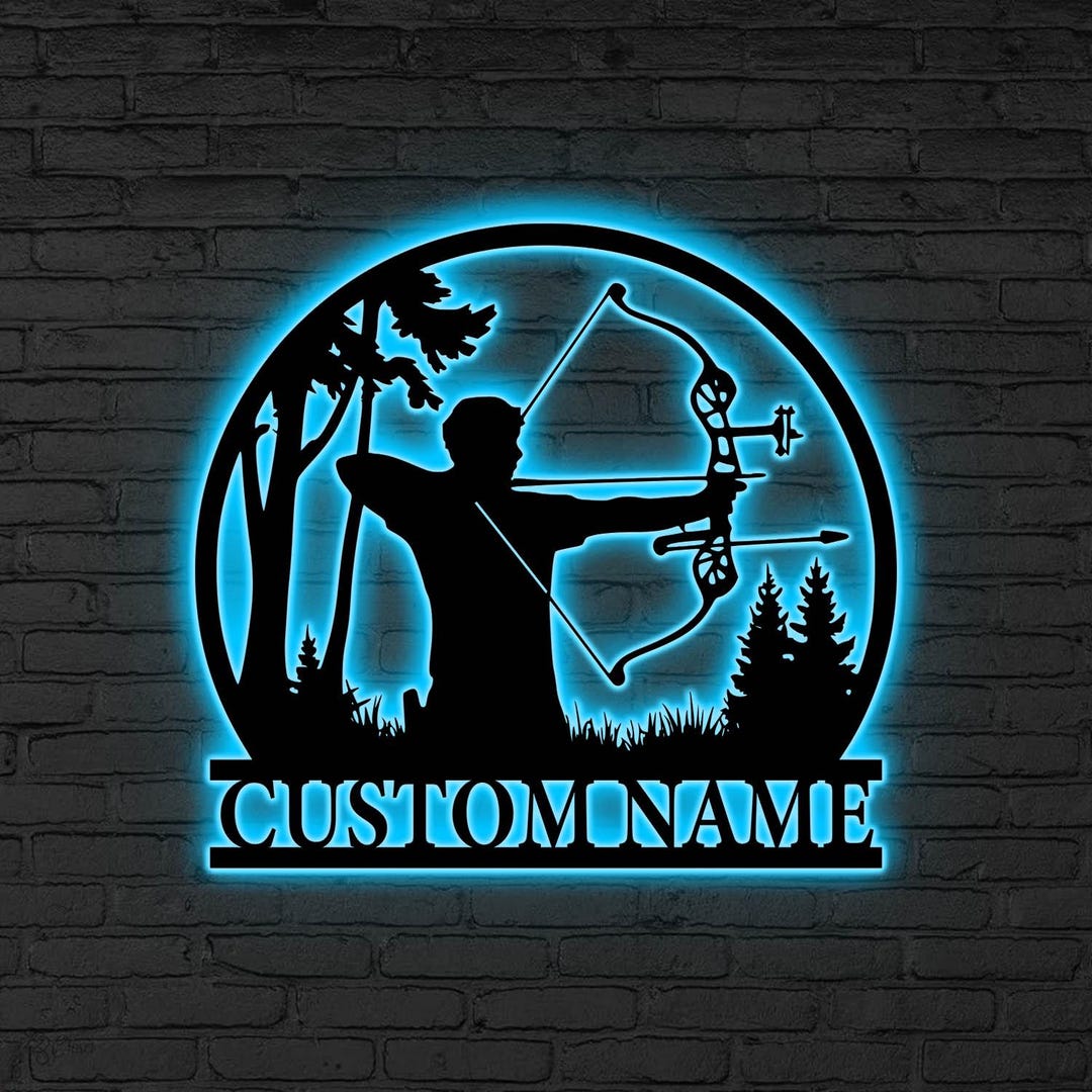 Custom Bow Hunter Neon Sign, Archery LED Neon Sign, Gift for Hunter ...
