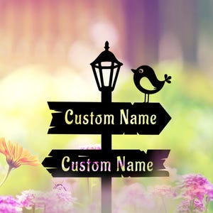 Personalized Destination Arrow Signs, Address Stake, Custom Directional ...