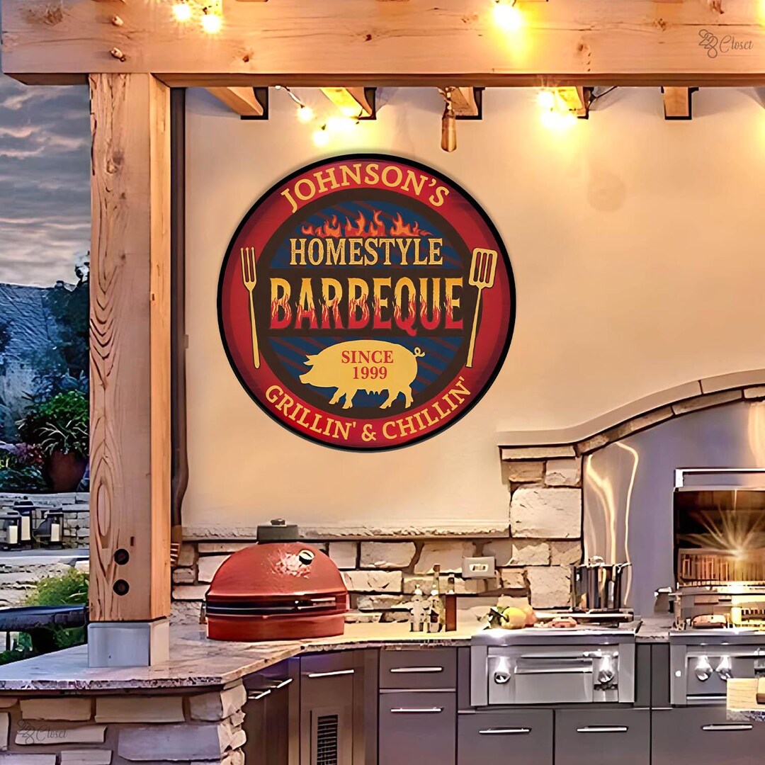 Personalized Metal Barbecue Metal Wall Sign,custom Grill Sign,barbecue ...