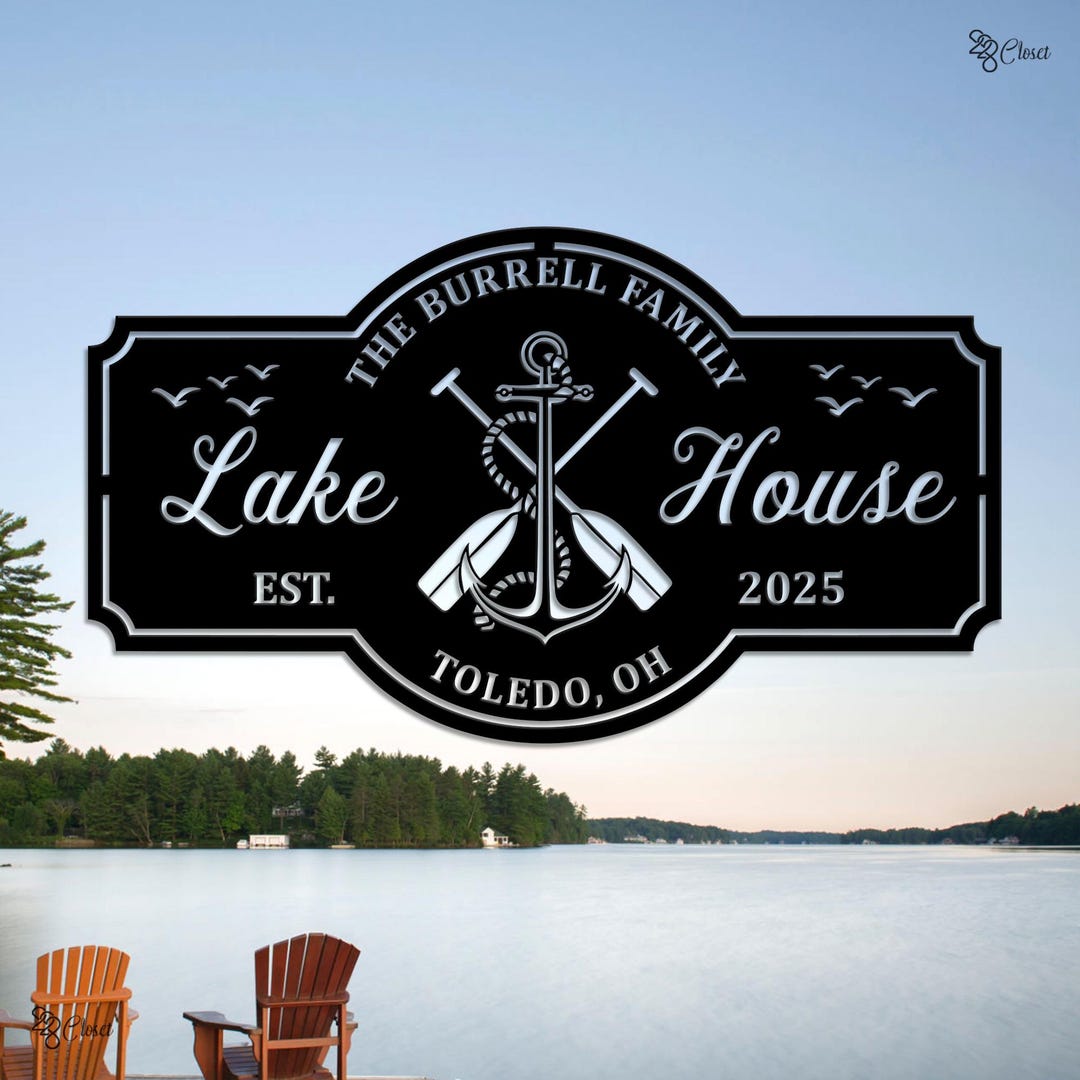 Custom Metal River House Sign, River House Sign, River House Decor ...