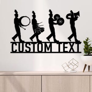 Custom Marching Band Metal Sign With Led Lights, Marching Band Name ...