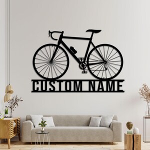 Custom Mountain Bike Sign With Led,mountain Bike Metal Wall Art ...