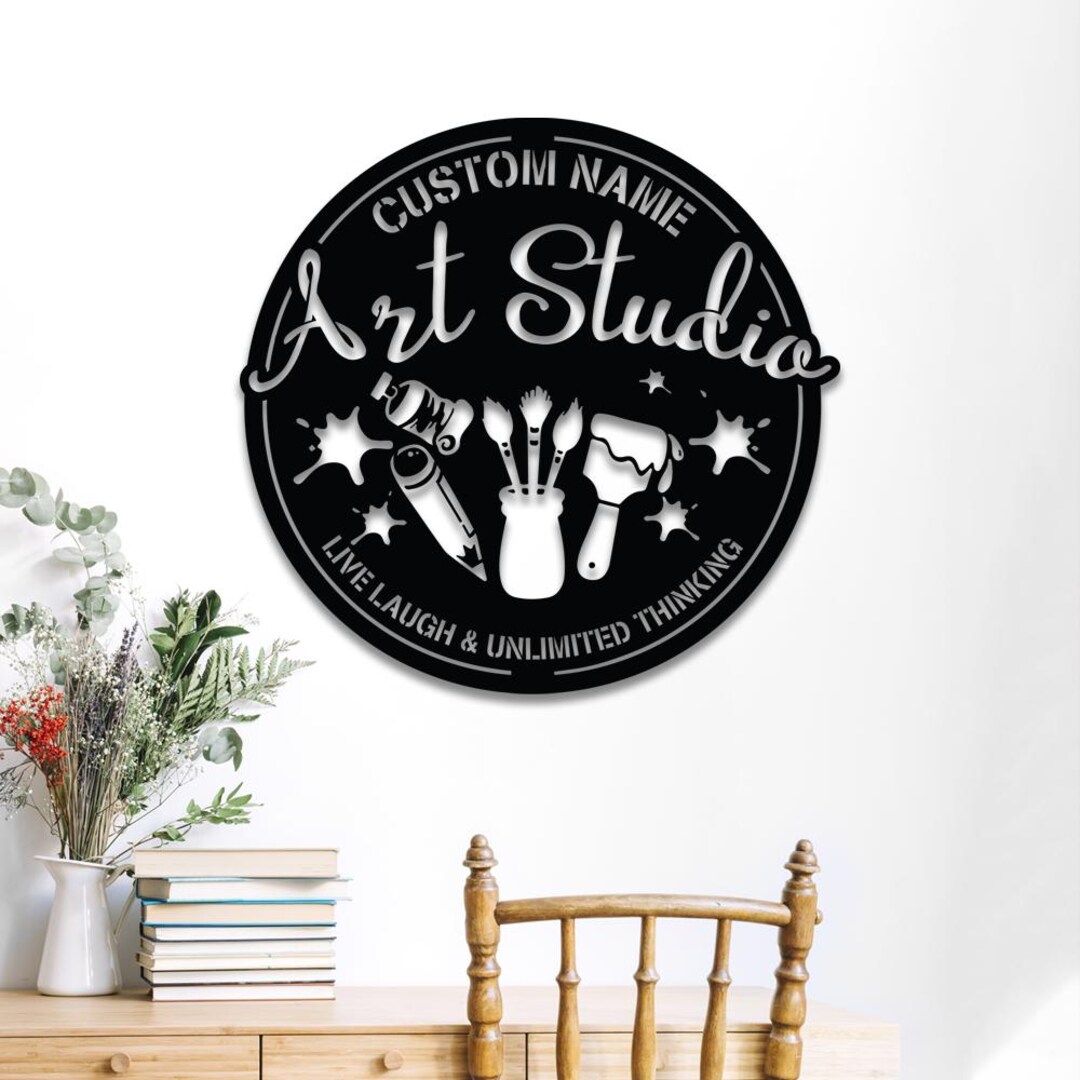 Custom Metal Art Studio Sign Metal Wall Decoration for Art Gallery ...