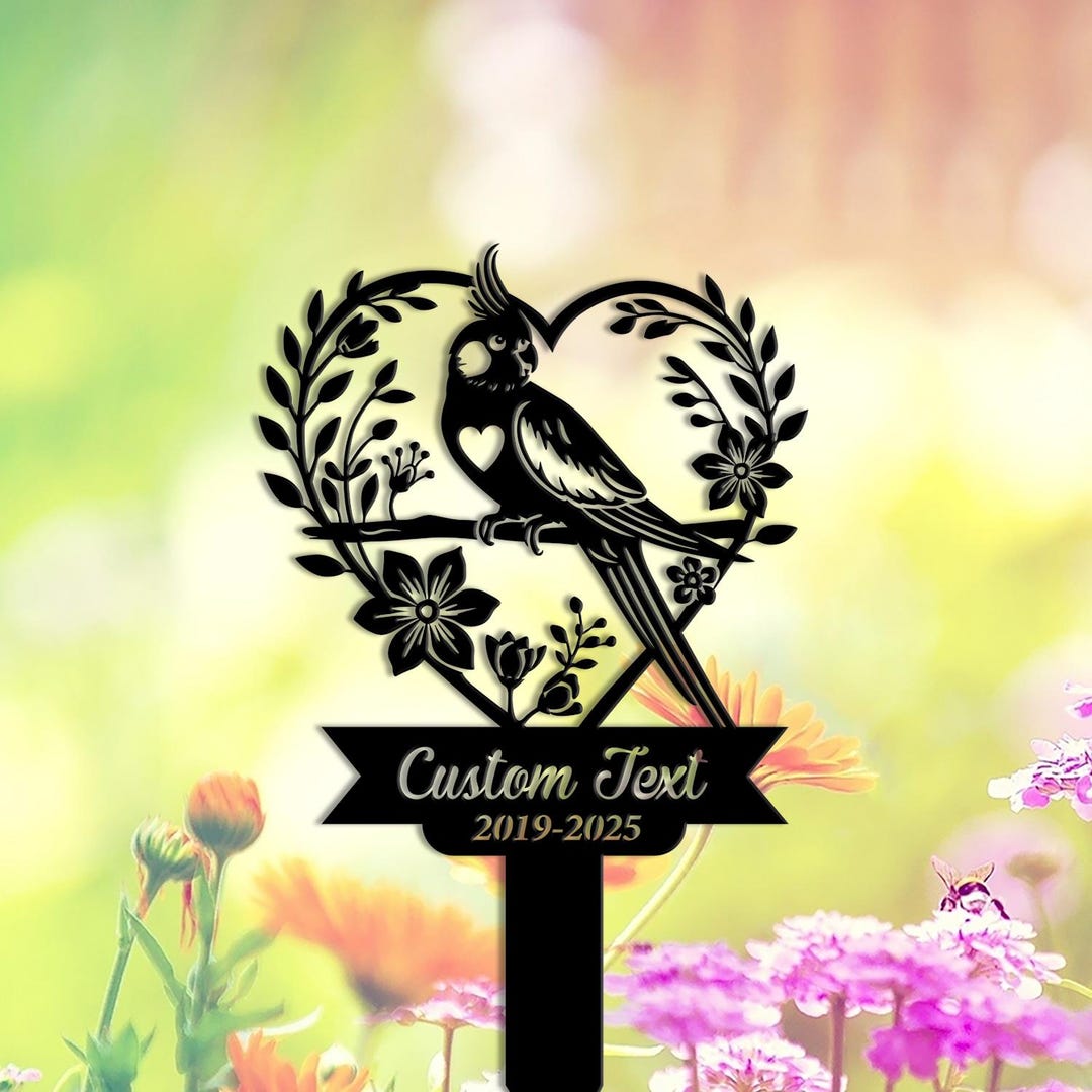 Custom Parrot Memorial Stake Metal,parrot Metal Sign,parrot Loss ...
