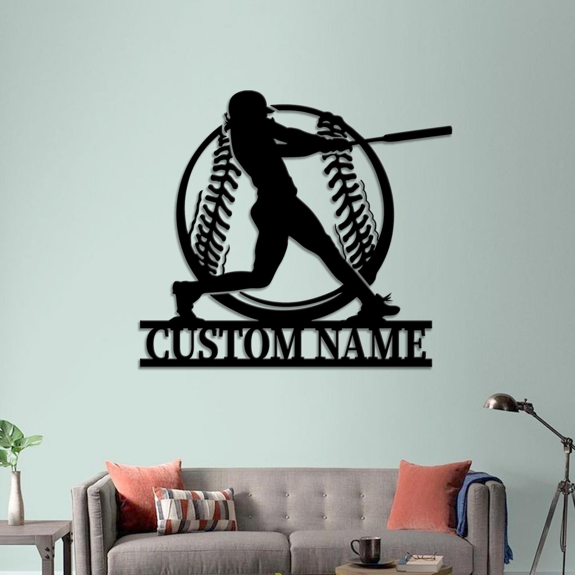 Custom Softball Metal Sign Softball Pitcher Metal Wall Art, Softball ...