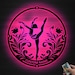 Custom Female Gymnastics Metal Wall Art LED Light Personalized Girl ...