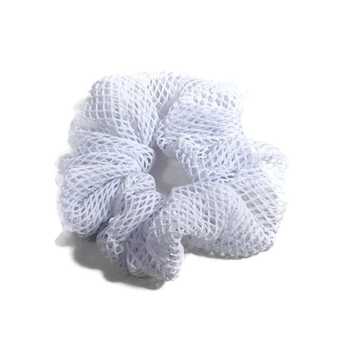 White and Black Mesh Scrunchie Hair Elastic Net Scrunchie | Etsy