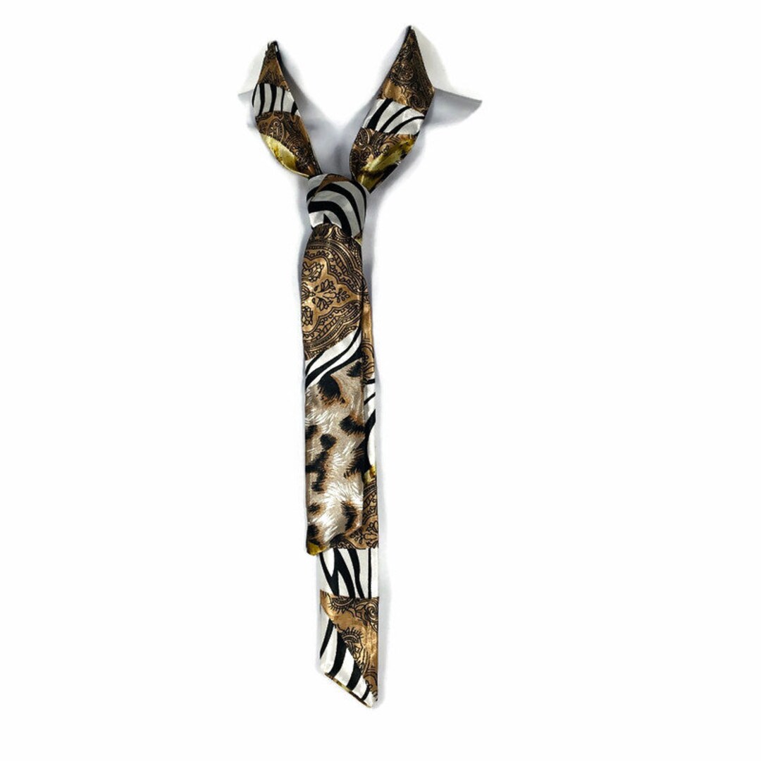 Animal Print Necktie Animal Print Tie Woman's Necktie Zebra Print Tie ...