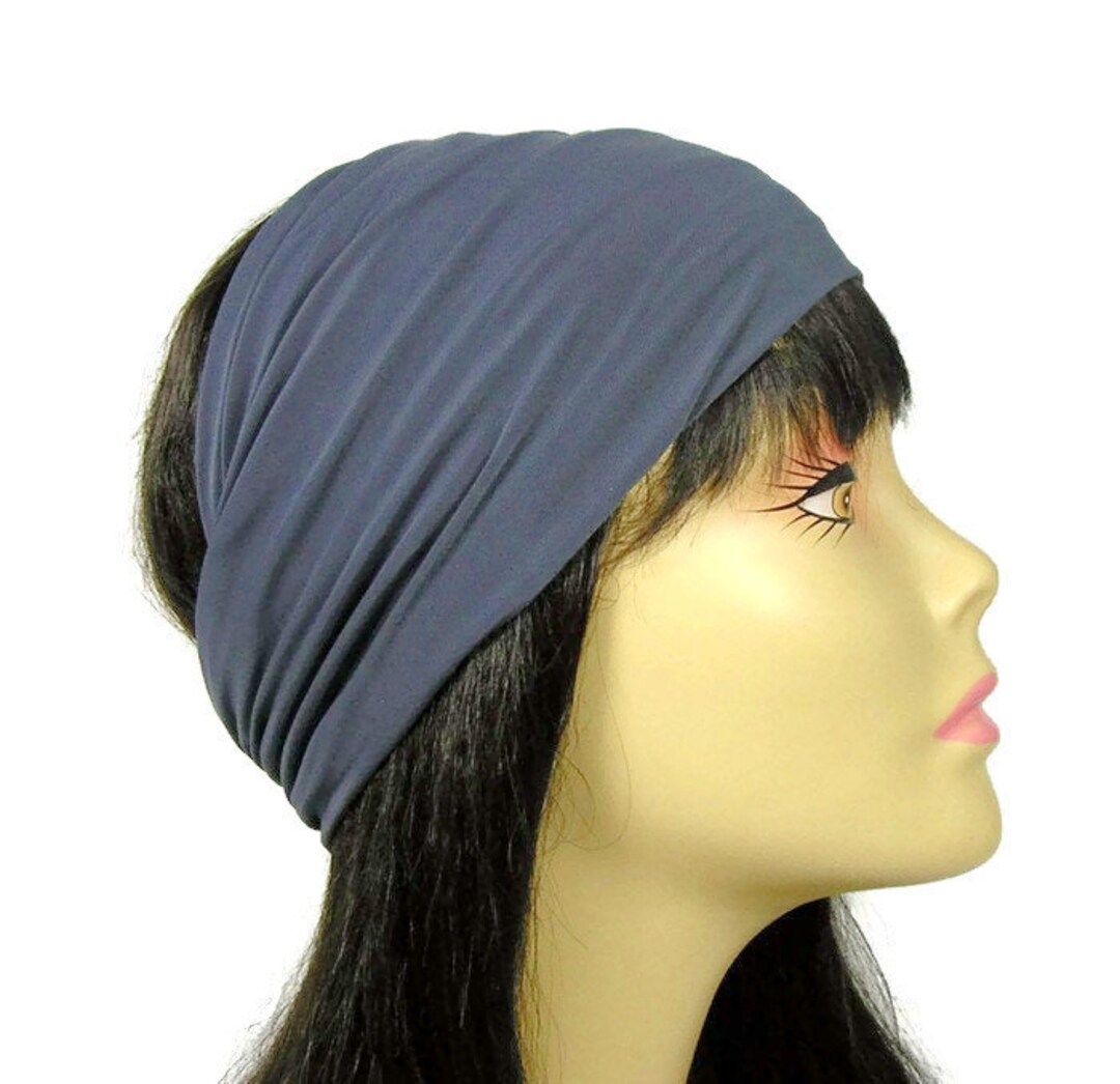 Gray Lycra Head Wrap Swim Headband Grey Lycra Head Wrap Etsy
