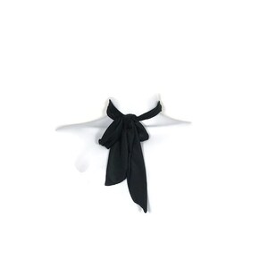 Skinny Tie Black Skinny Necktie Silky Spandex Scarf Black Skinny ...