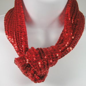 Sequin Knot Headband Knot Headwrap Red Sequin Choker Turban Head Wrap ...