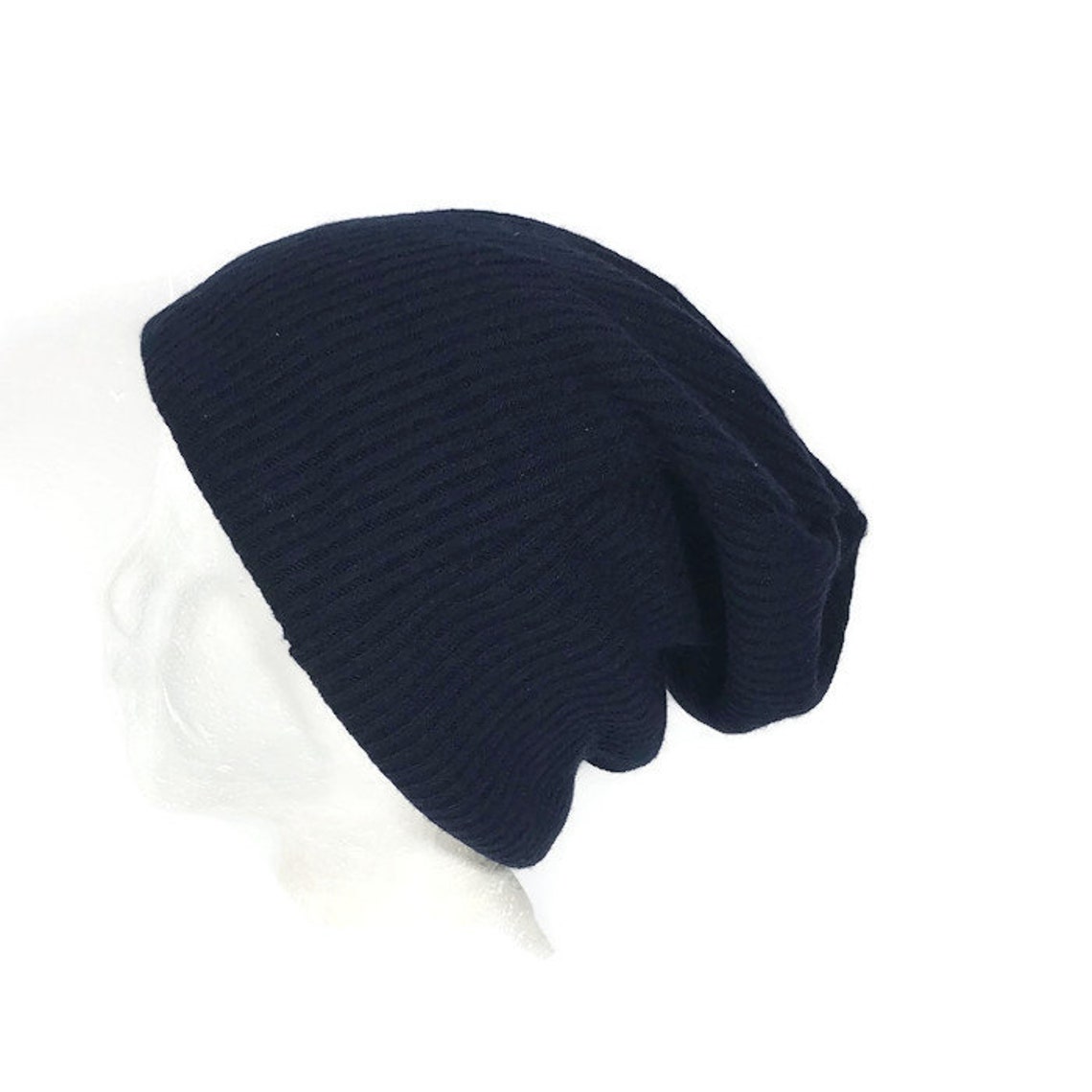 Navy Blue Rib Knit Skullcap Ribbed Skull Cap CUSTOM | Etsy