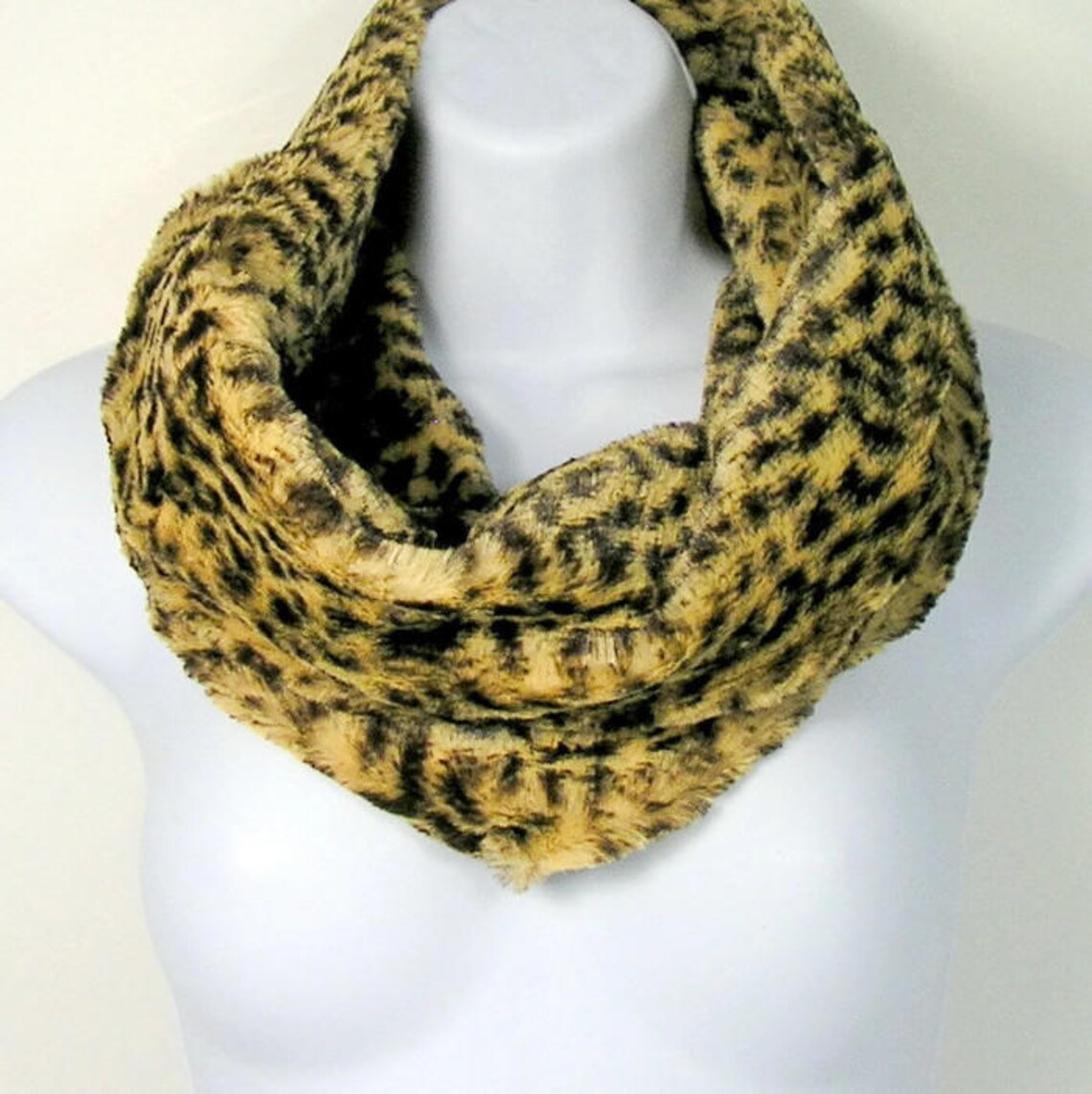 Leopard Faux Fur Cowl Chunky Faux Fur Cowl Fake Fur Leopard | Etsy