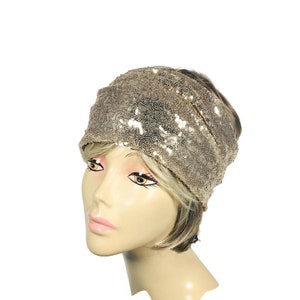 Silver Sequin Headwrap Extra Wide Sequin Headwrap Black Sequins Gold ...
