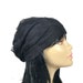 Grunge Black Beanie Goth Beanie Grunge Hat Lightweight Slouch Hat Goth ...