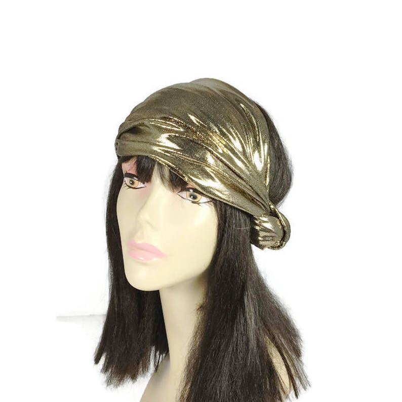 Gold Turban Metallic Gold Turban Flapper 20s Headpiece Retro Gold ...