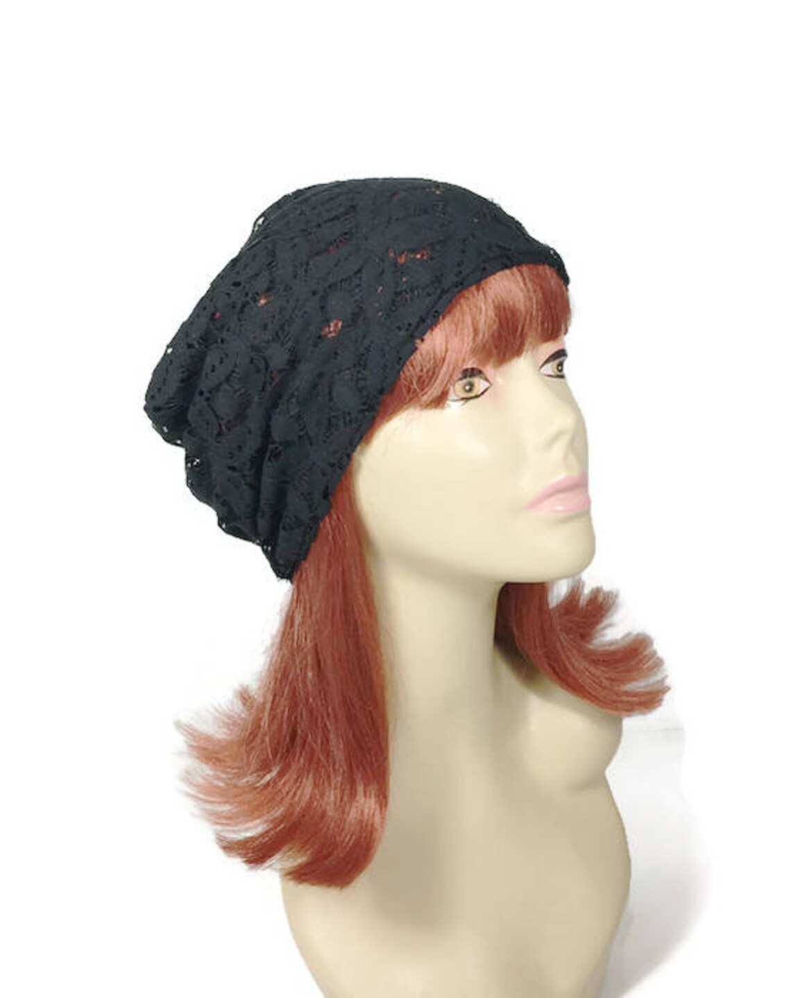 Lightweight Lace Hat Black Lace Slouchy Hat Black Lace Turban - Etsy