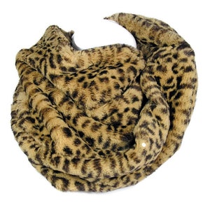 Leopard Print Fur Scarves Faux Fur Leopard Print Cowl Leopard Vegan Fur ...