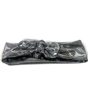 Silver Hair Scarf Silver Headwrap Flapper Hairwrap Silver Neckscarf ...