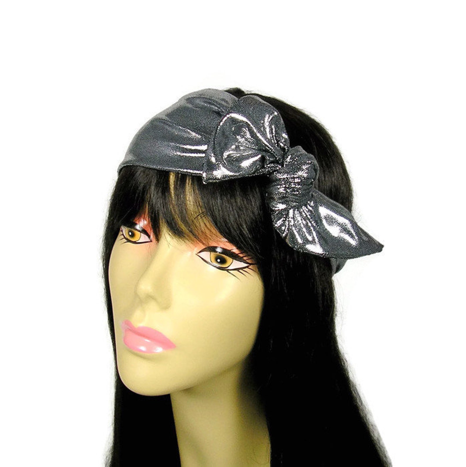 Silver Hair Scarf Silver Headwrap Flapper Hairwrap Silver | Etsy